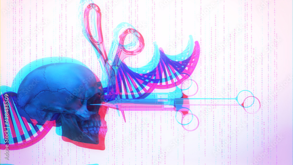 CRISPR Genschere | Gentechnik - DNA/RNA-Gen-Editing | 3D-Render ...