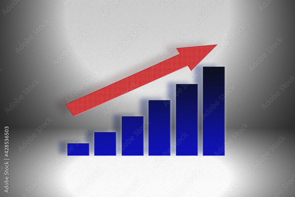 Ilustración de Stock business graph with arrow,texture,luxury, paper ...