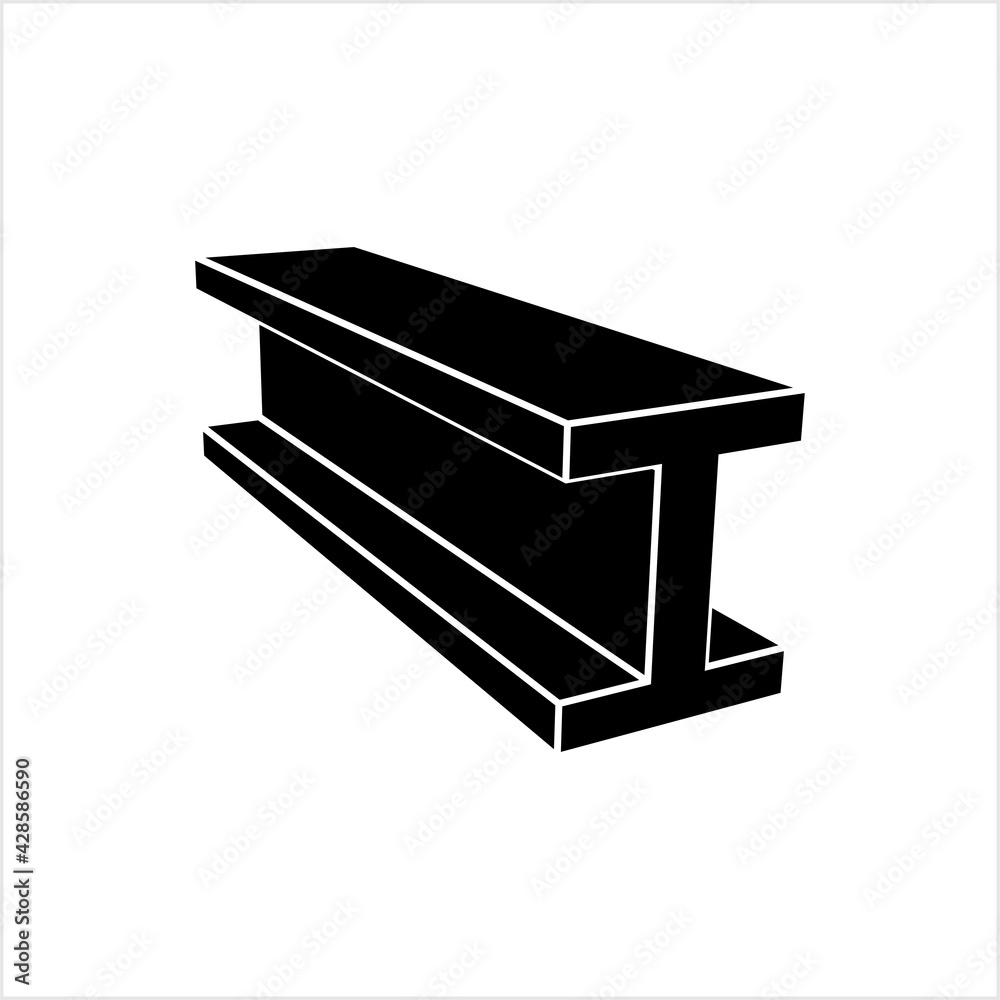 Steel Beam Icon, I Profile Beam Stock Vector | Adobe Stock