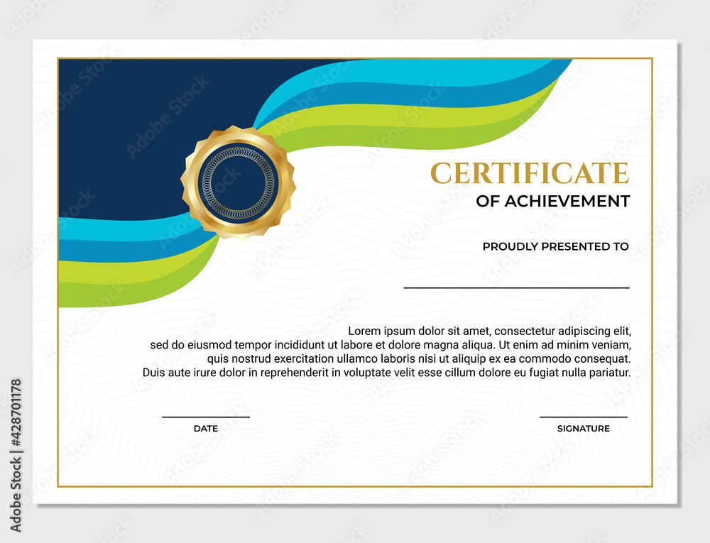 certificate background design template for graduation and appreciation ...