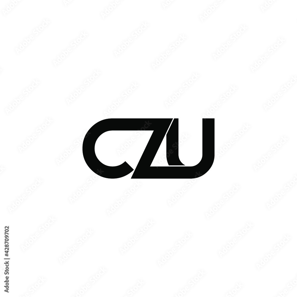 czu letter original monogram logo design Stock Vector | Adobe Stock
