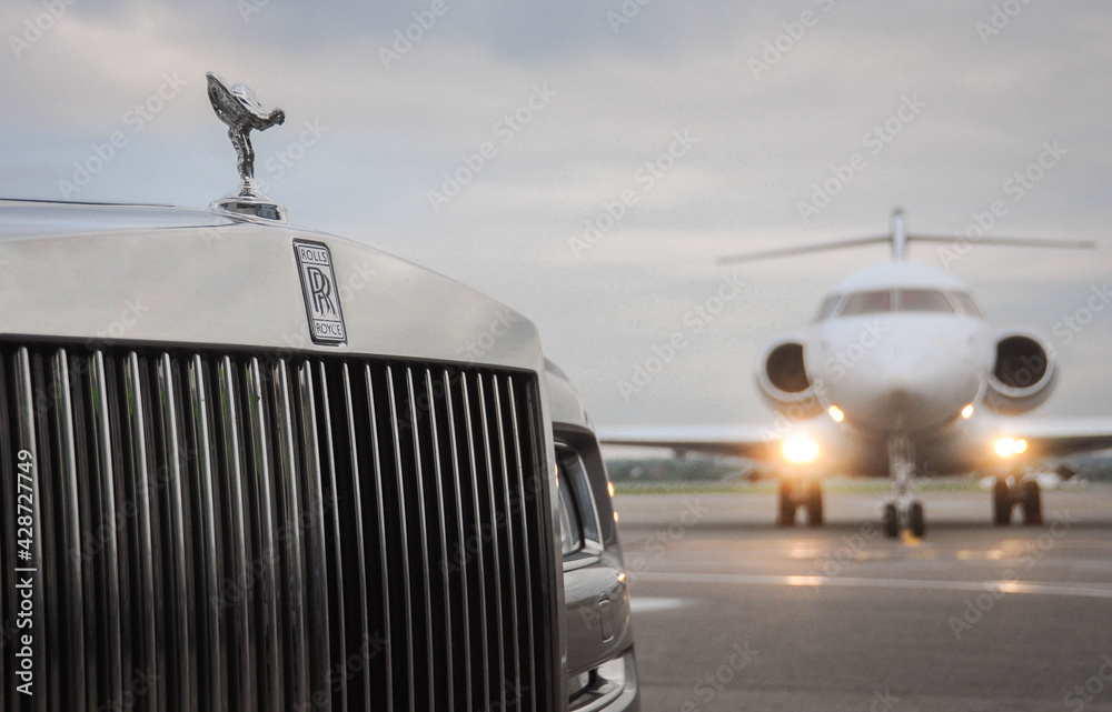 Foto de Stock London, UK-7 MAY, 2019: Private executive airplane with ...