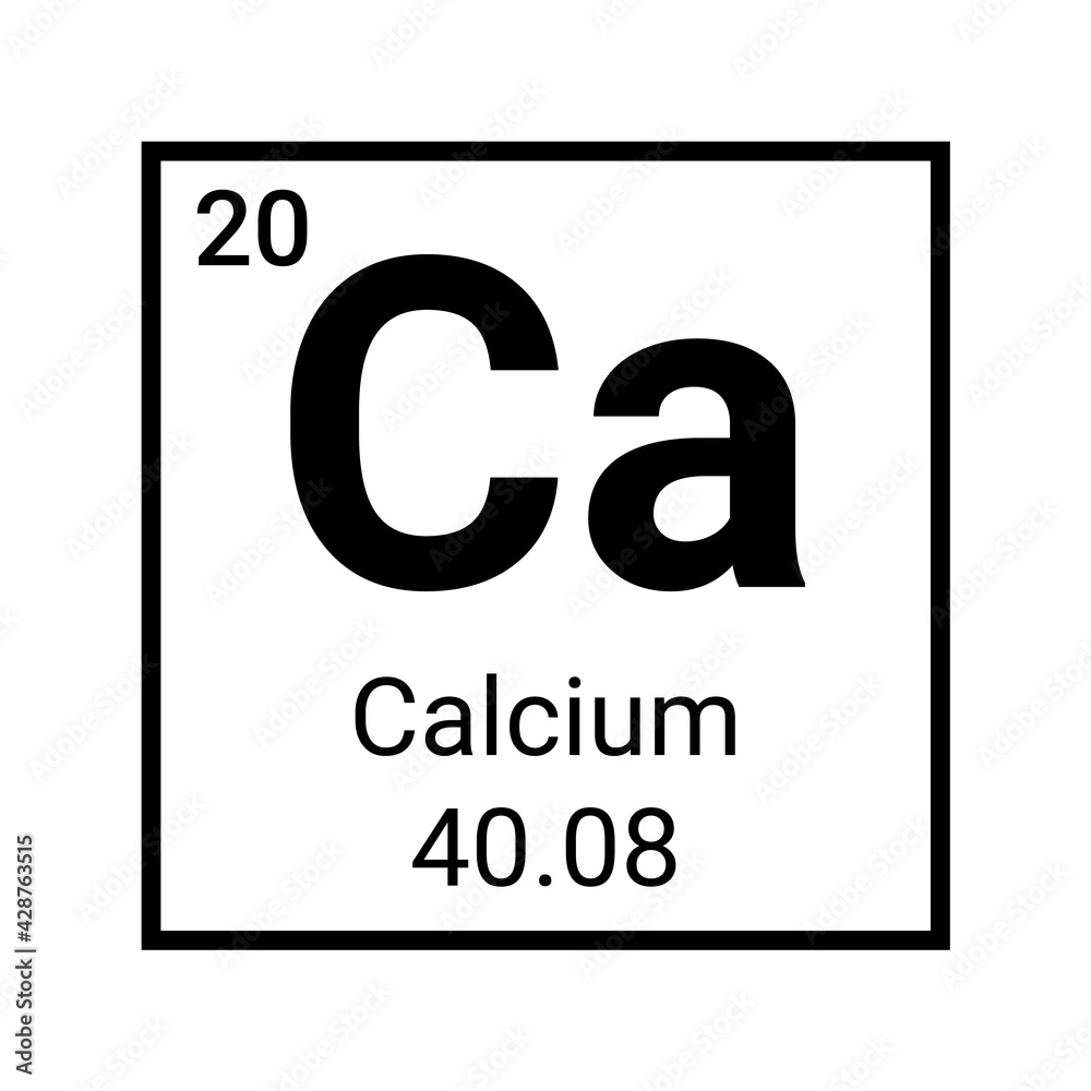 Calcium chemical element table icon. Periodic symbol Calcium vector ...