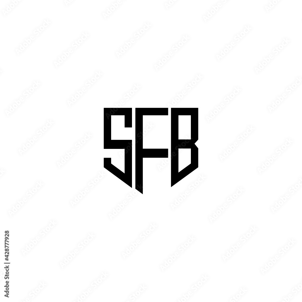 SFB letter logo design with white background in illustrator, cube logo ...