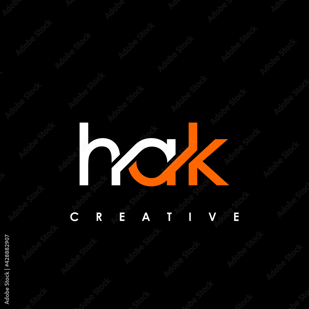 HAK Letter Initial Logo Design Template Vector Illustration Stock ...