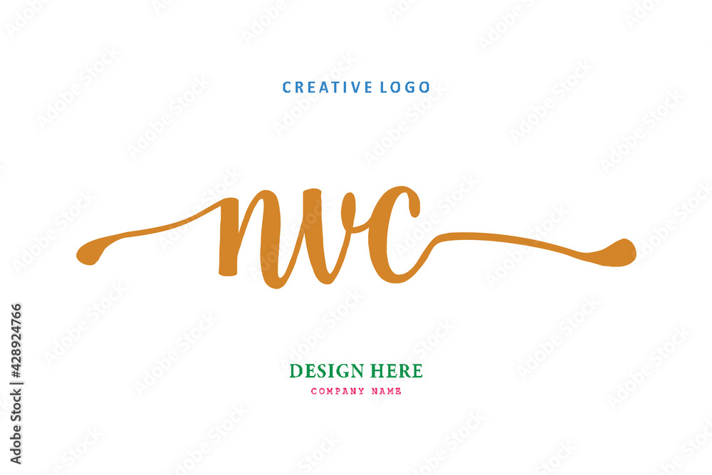 NVC lettering logo is simple, easy to understand and authoritative ...