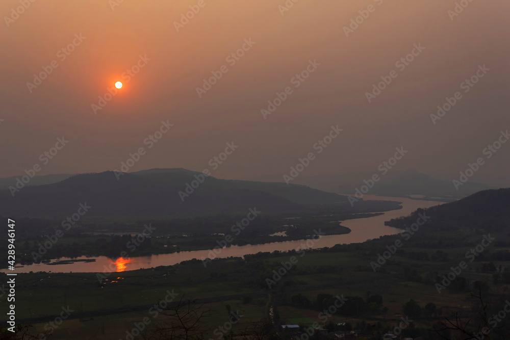 Sunset from Parshuram ghat with Vashishti River, Chiplun, Ratnagiri ...