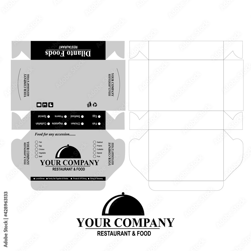 Simple box packaging design template Stock Vector | Adobe Stock