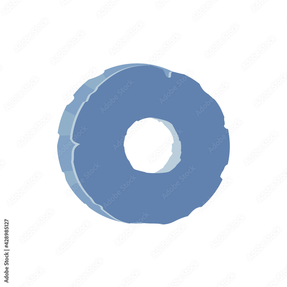 Ancient stone wheel vector illustration in a cartoon flat style ...