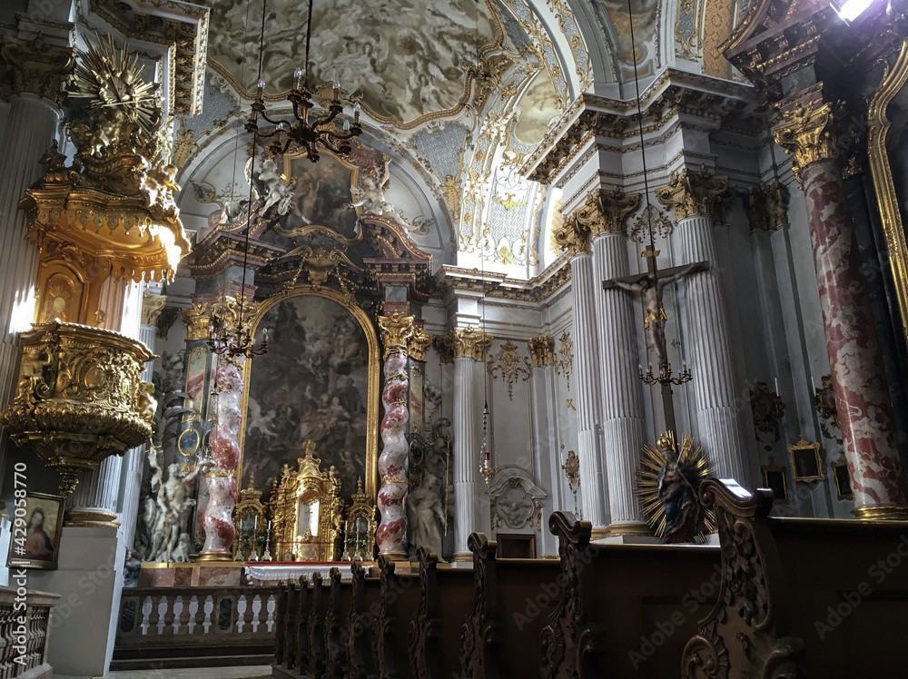 Oppulent Bavarian Baroque and rococo interior style architecture inside ...