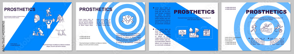 Prosthetics brochure template. Technology replace missing body part ...