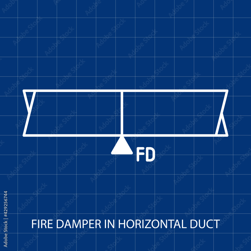 Stock-Vektorgrafik „Symbol of Fire Damper in Horizontal Duct Vector ...