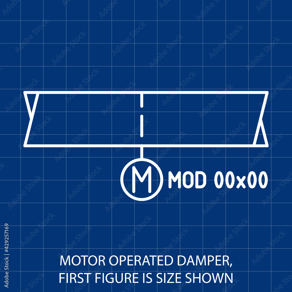 Symbol of Motor Operated Damper Vector illustration Symbol of ...