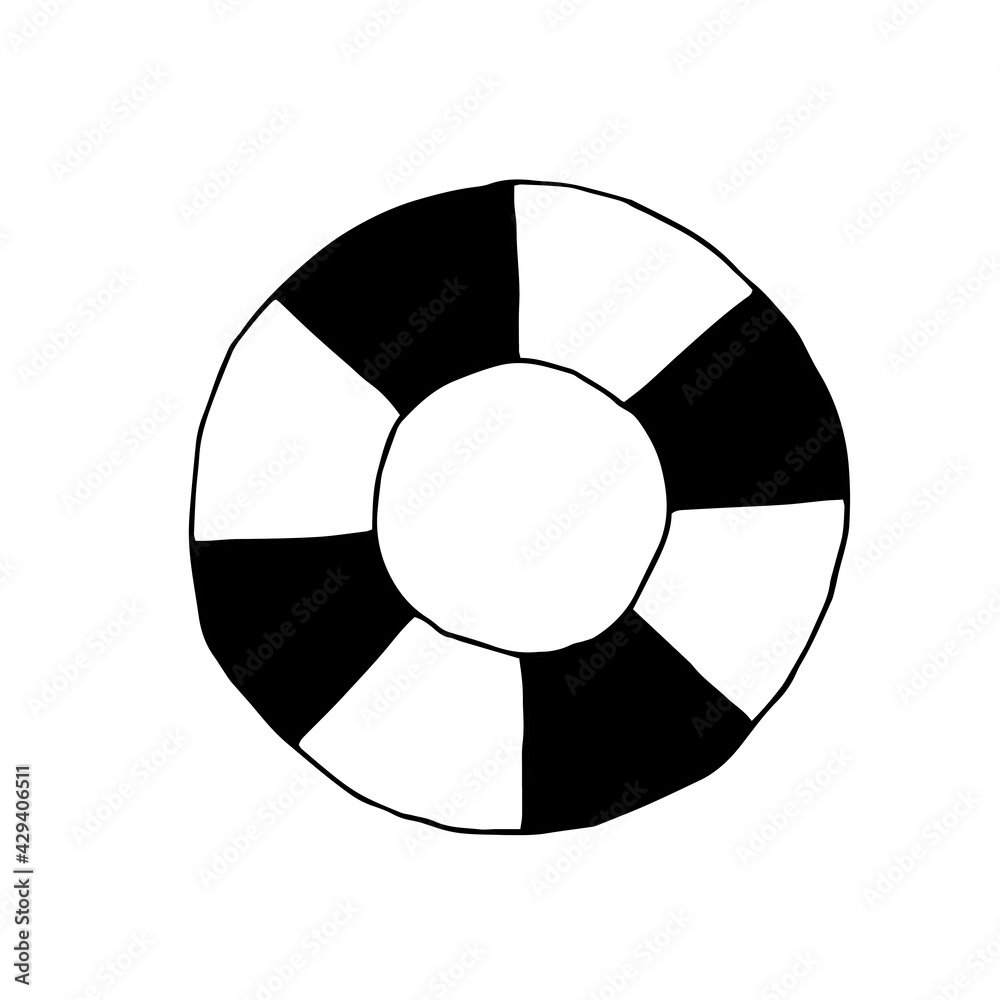 Image vectorielle Stock Lifebuoy. To swim. Help for a drowning man ...