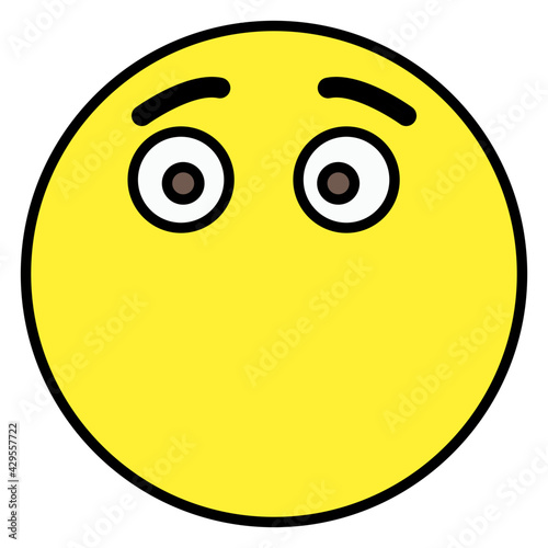 Emoticon with no mouth, mouthless emoji or no words Stock Vector ...
