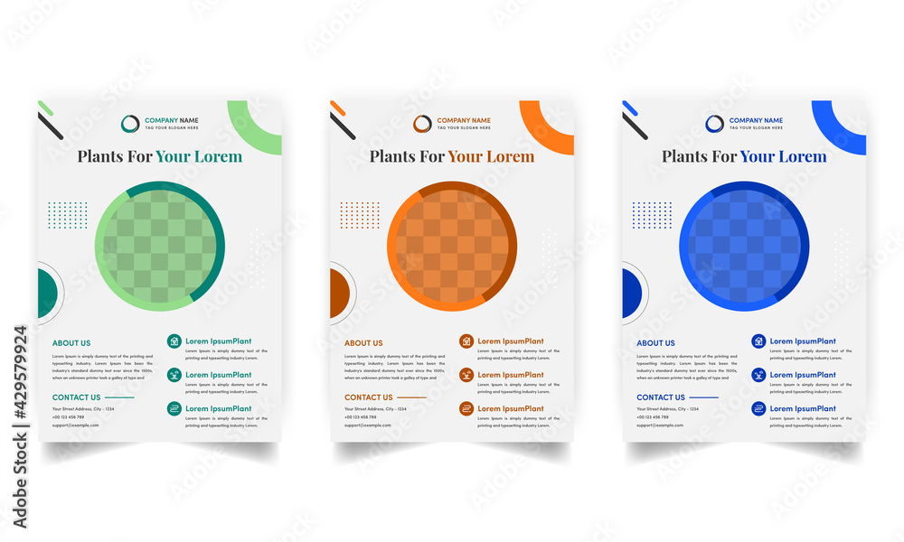 Natural Green Flyer Design • Easy to edit • RGB/CMYK color mode • A4 ...