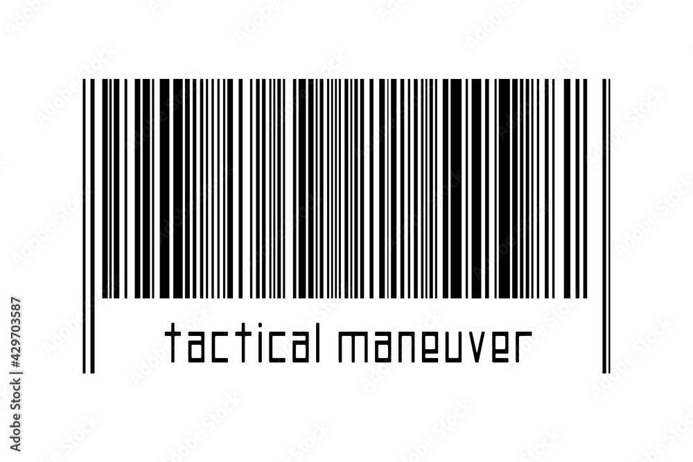 Digitalization concept. Barcode of black horizontal lines with ...