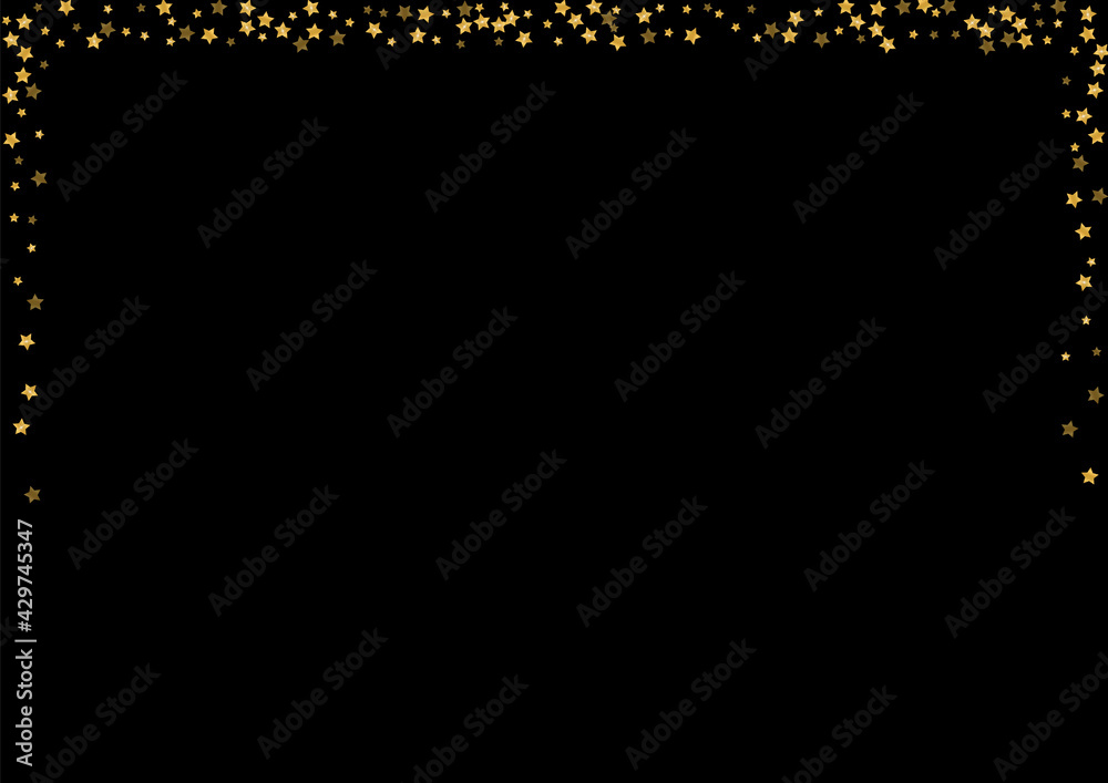 Gradient Frame Spark Pattern. Night Star Illustration. Yellow Glitter ...