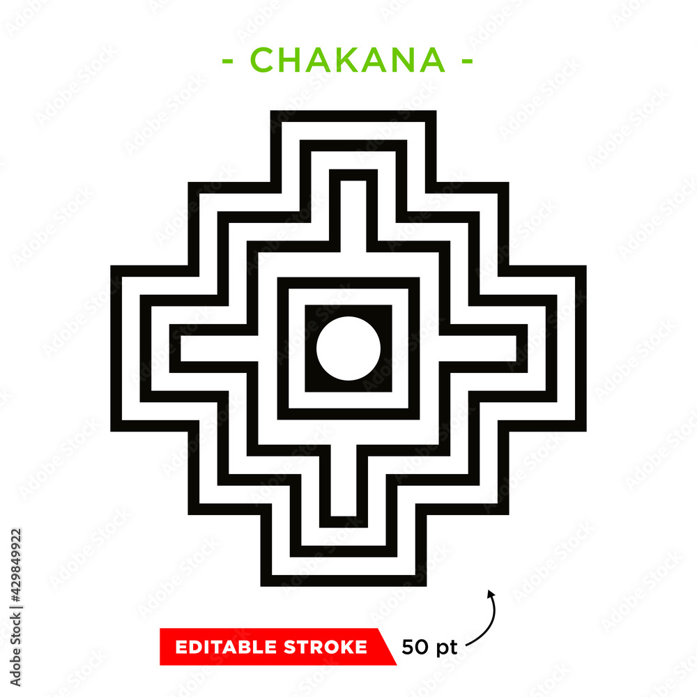 Vector de Stock Inca Cross Chakana, Inti Raymi Ecuador, Peru emblematic ...