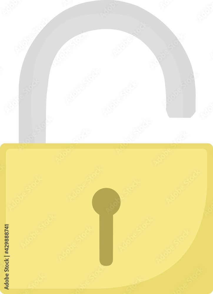 Vector emoticon illustration of an open padlock Stock Vector | Adobe Stock