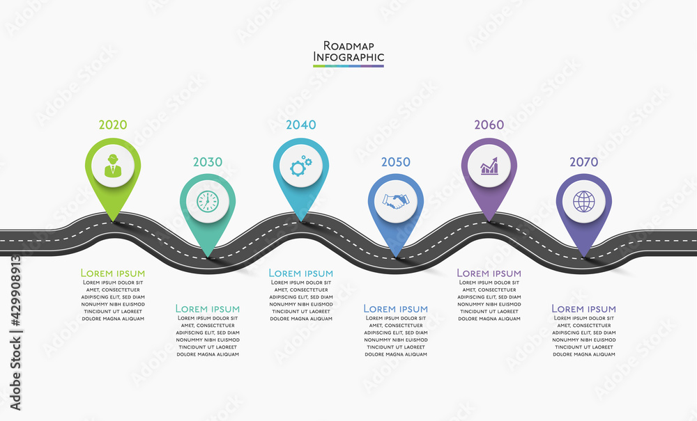 Business road map timeline infographic icons designed for abstract ...