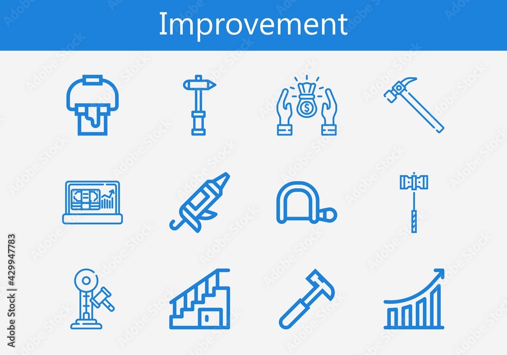 Premium set of improvement line icons. Simple improvement icon pack ...