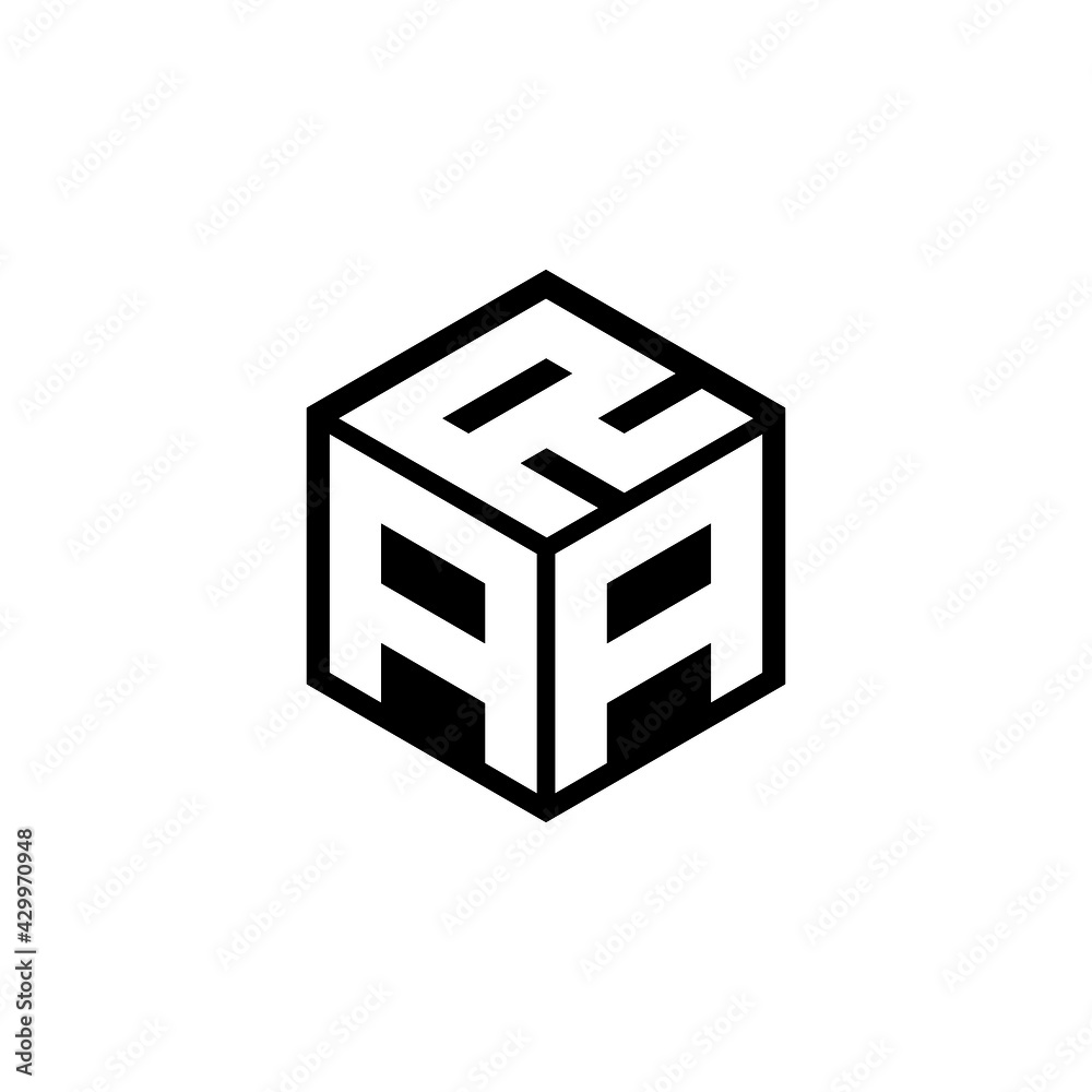 AAR letter logo design with white background in illustrator, cube logo ...