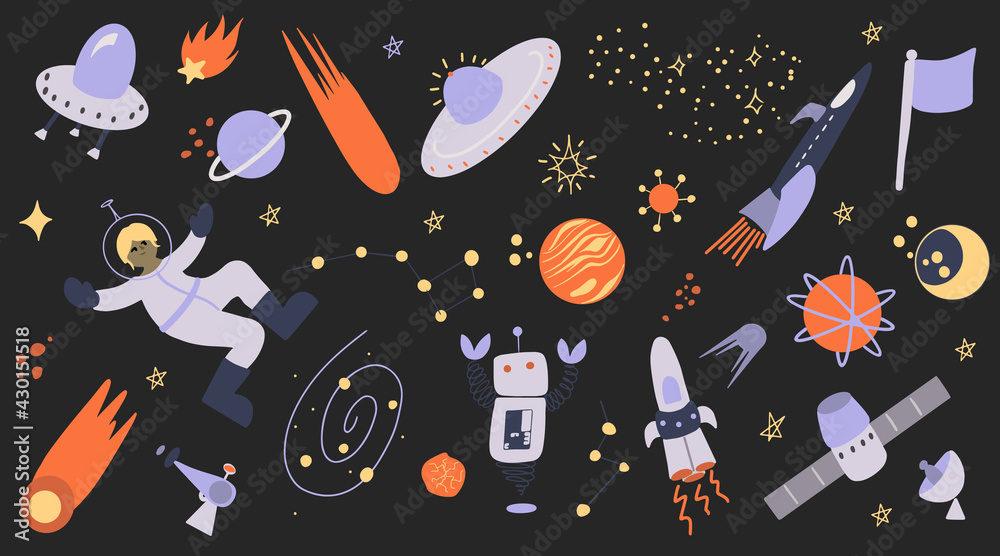 space theme background clipart