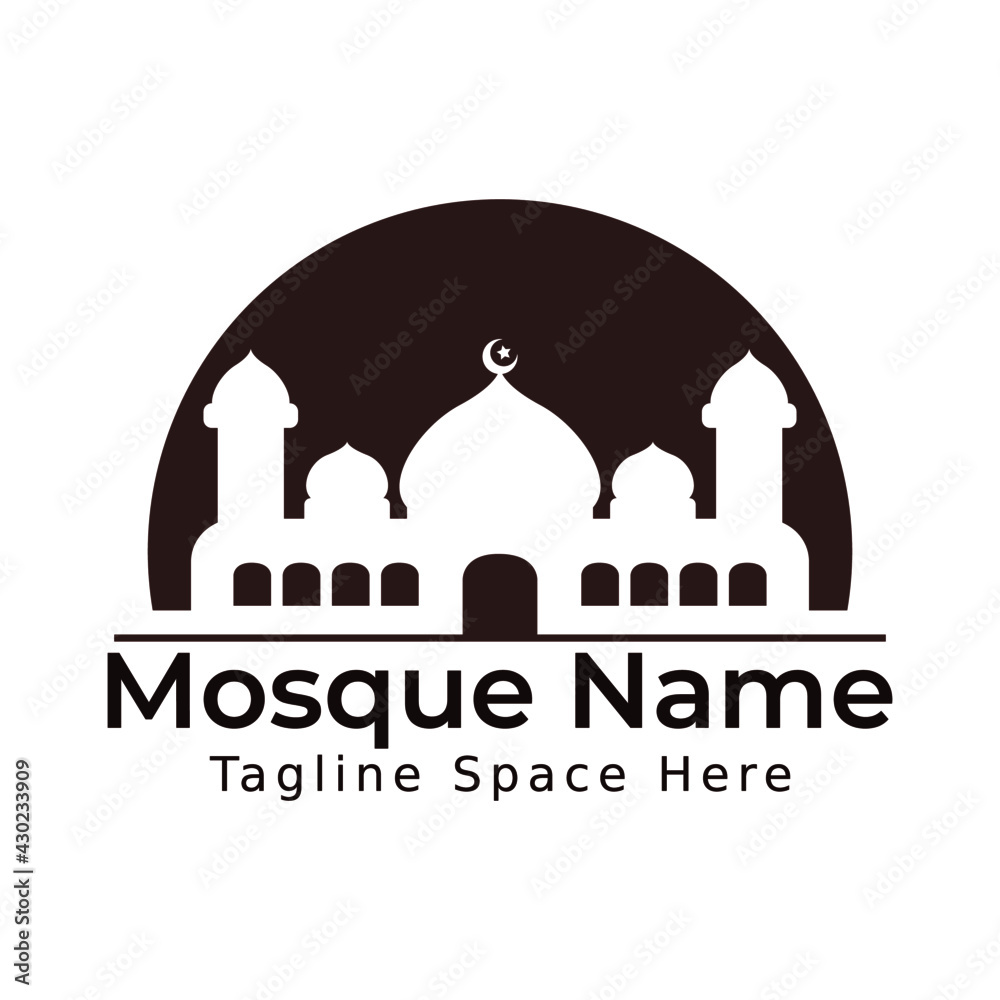 concept logos suitable for mosques, islamic centers, islamic ...
