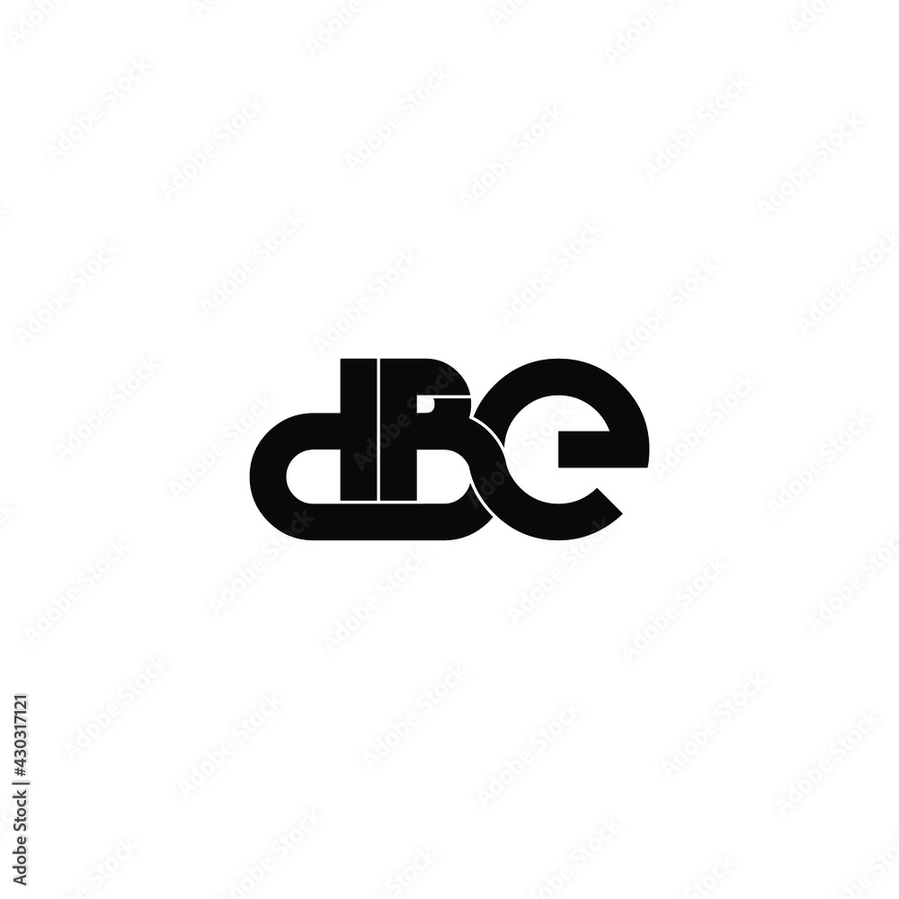 dbe letter original monogram logo design Stock Vector | Adobe Stock
