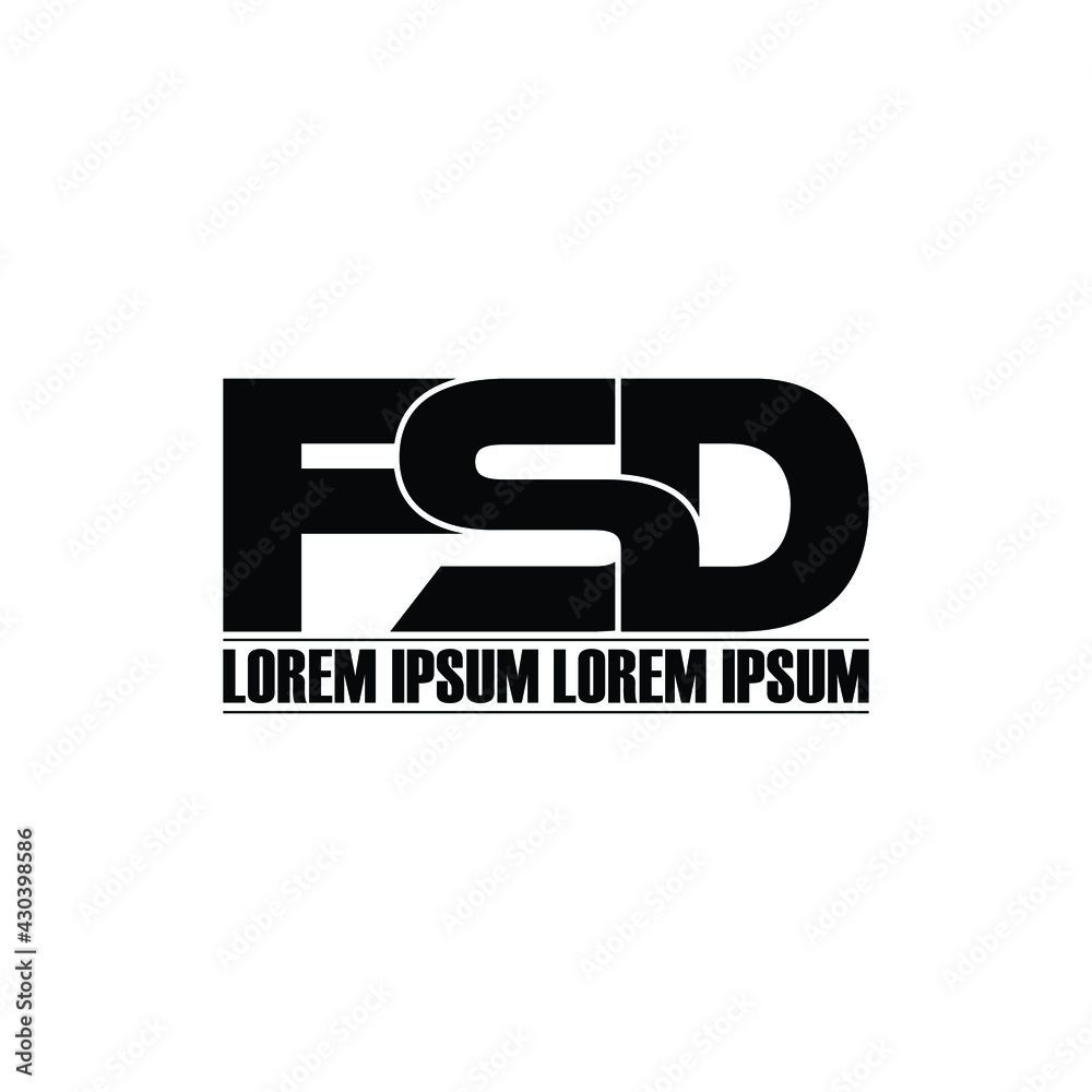 Letter FSD simple monogram logo design vector Stock Vector | Adobe Stock Letter FSD simple monogram logo design vector Stock Vector | Adobe Stock