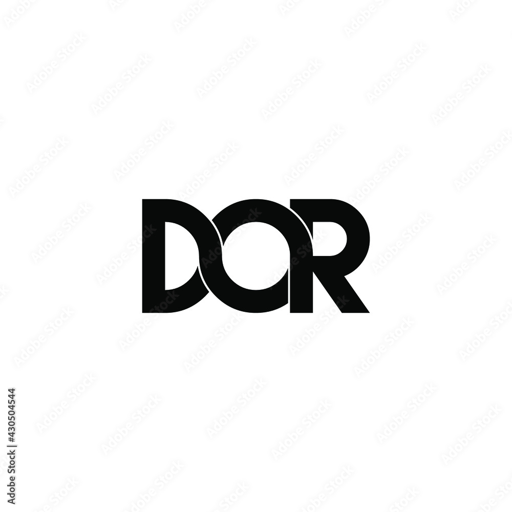 dor letter original monogram logo design Stock Vector | Adobe Stock