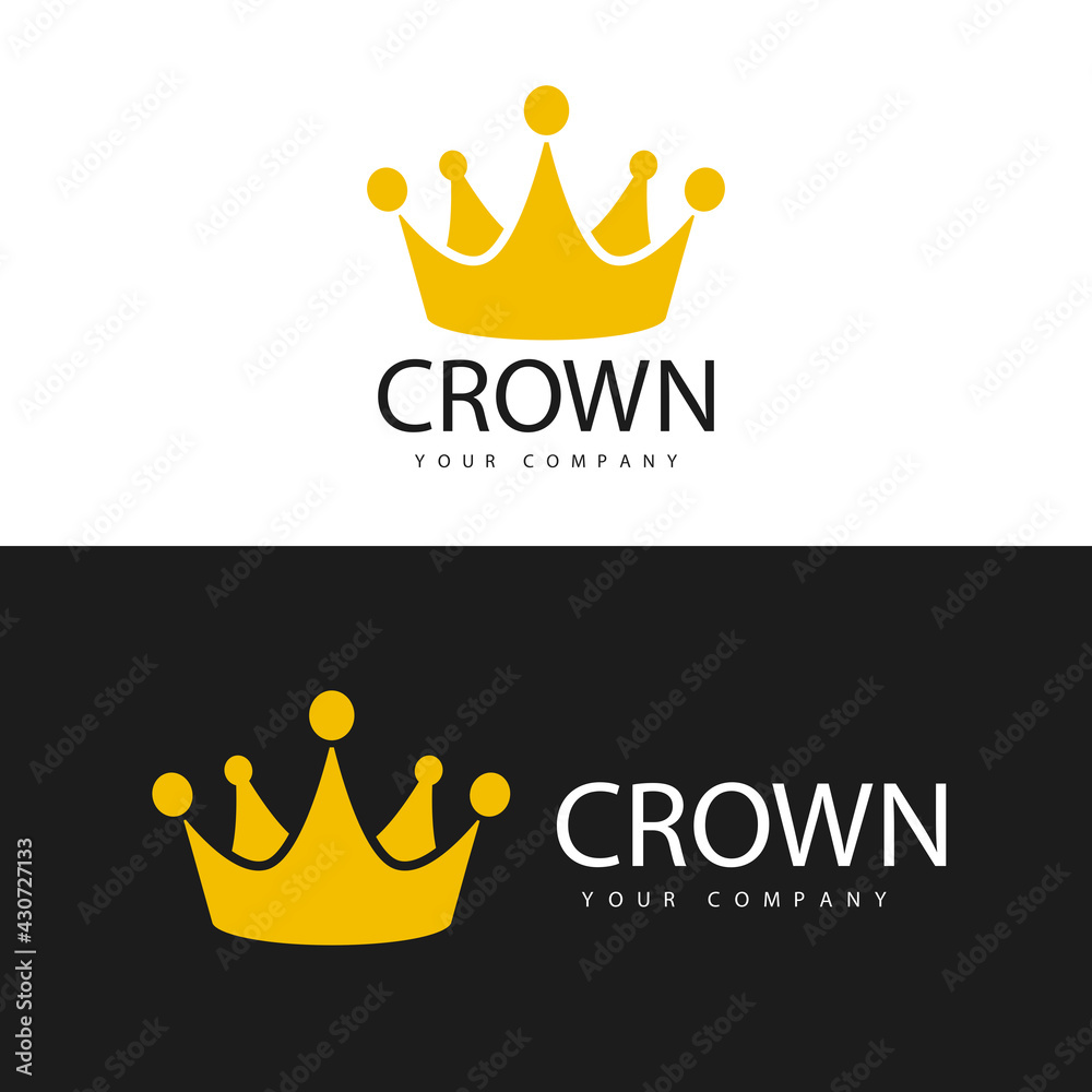 Logo template. Crown logo design. Stock Vector | Adobe Stock