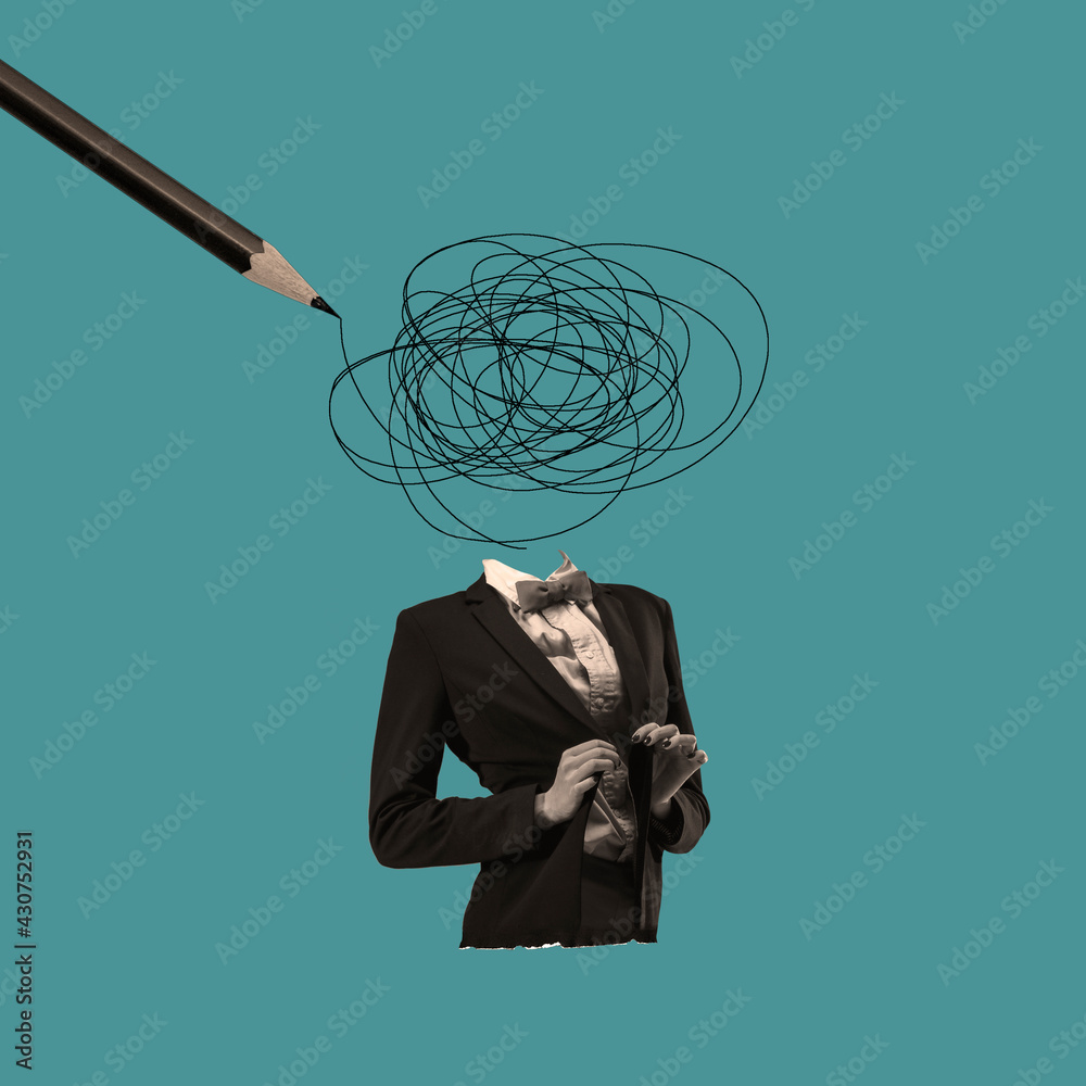 Modern design, contemporary art collage. Inspiration, idea, trendy ...