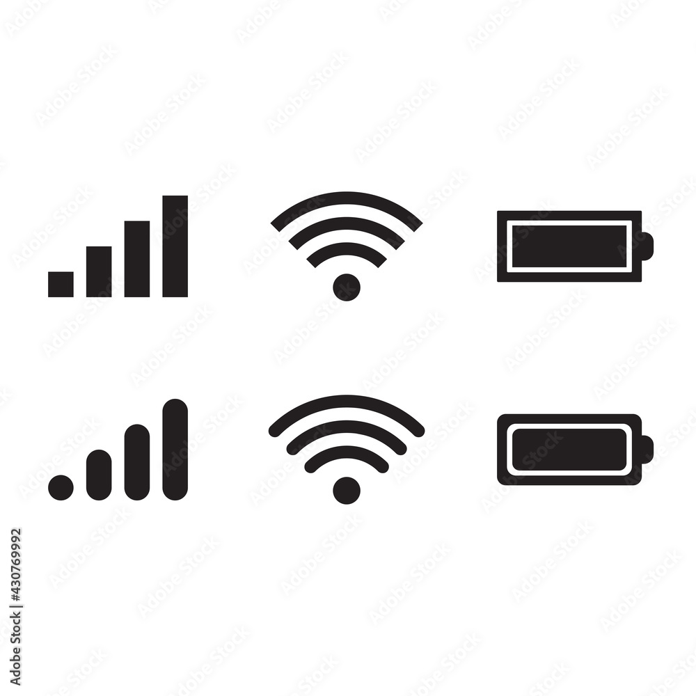 Status bar icon. Vector Illustration 스톡 벡터 | Adobe Stock