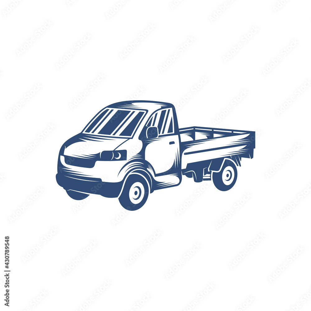 Pick up truck design vector illustration, Creative Pick up truck logo ...