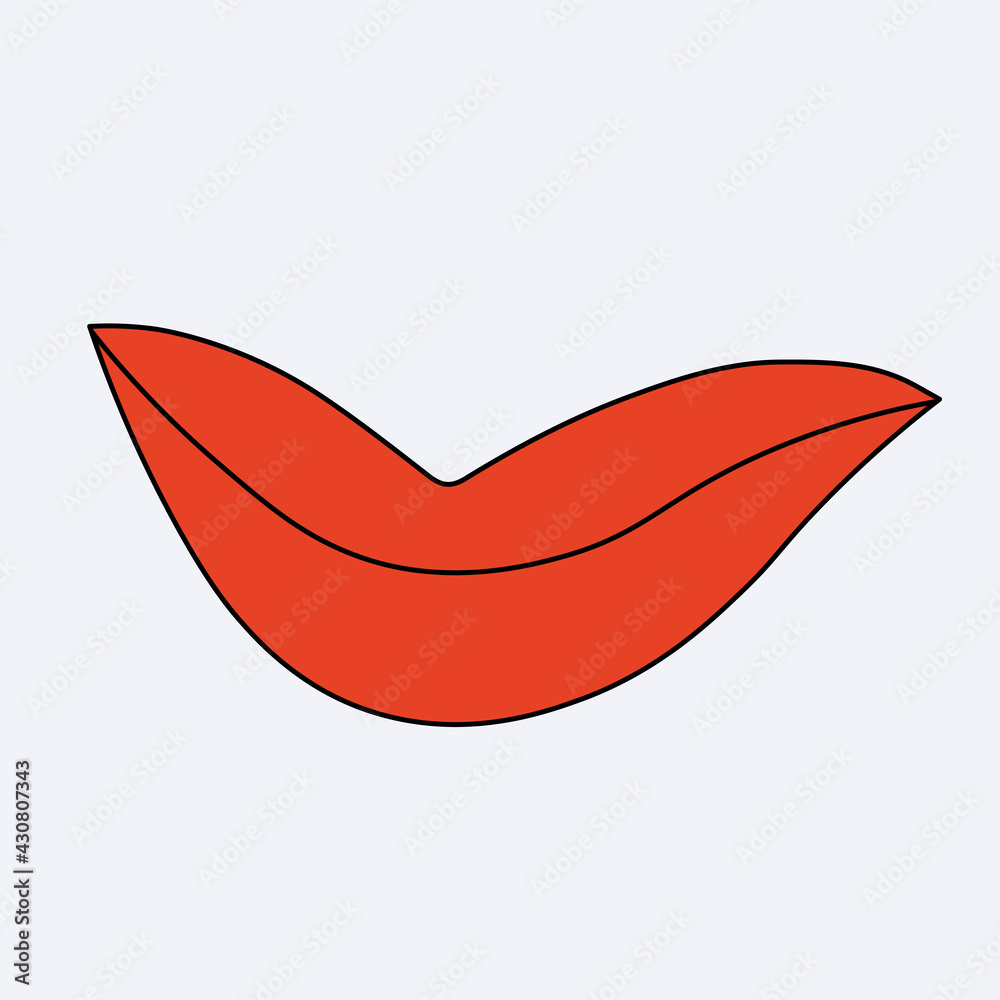 vector lips sticker. Punk mouth. Funky and groove feminine lips in 60s ...