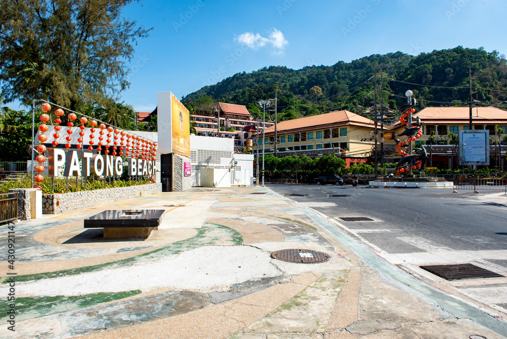 Thailand - march 15, 2021 : Patong Viewpoint and Information Sign with ...