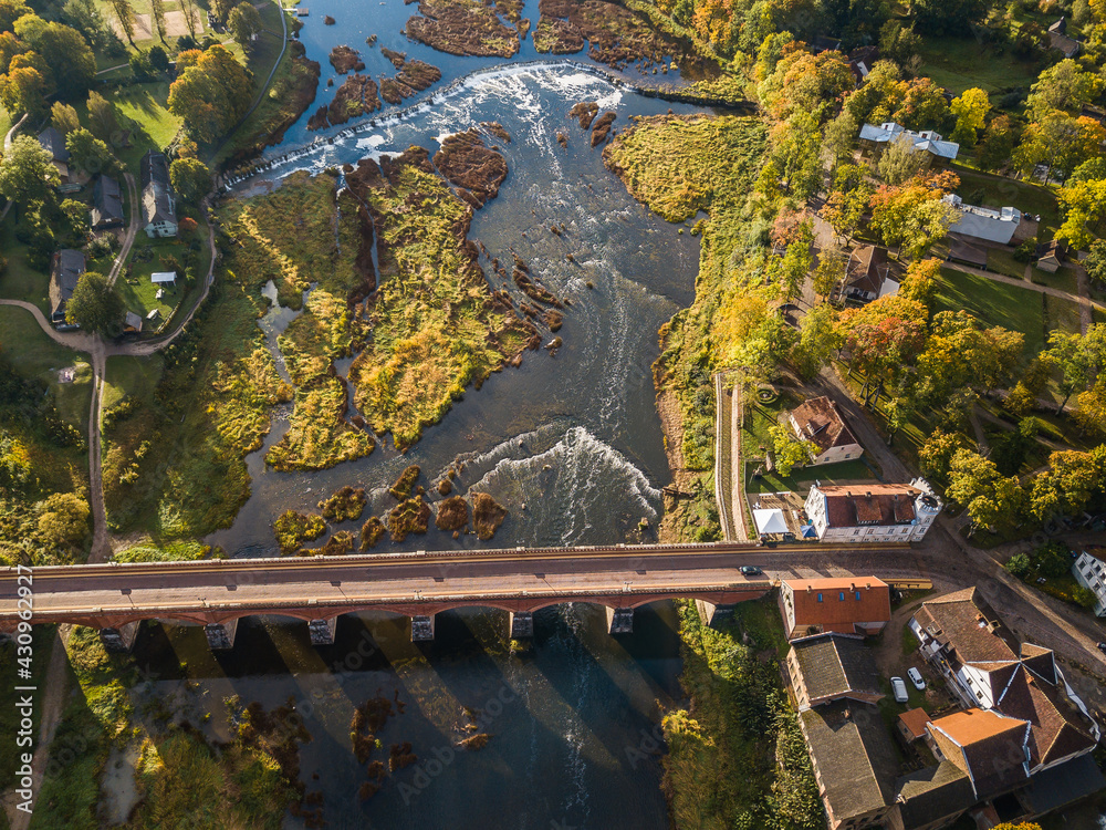Venta Rapid waterfall, the widest waterfall in Europe and long brick ...