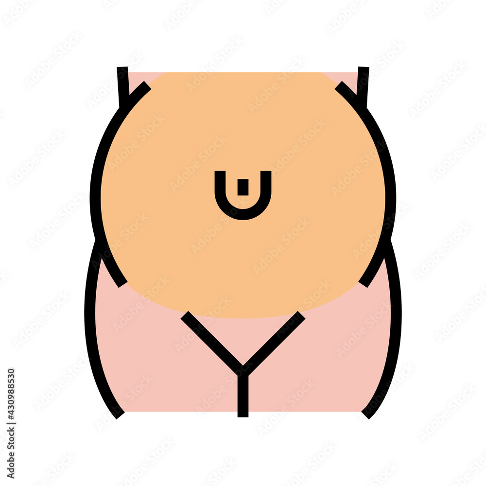 umbilical hernia disease color icon vector. umbilical hernia disease ...