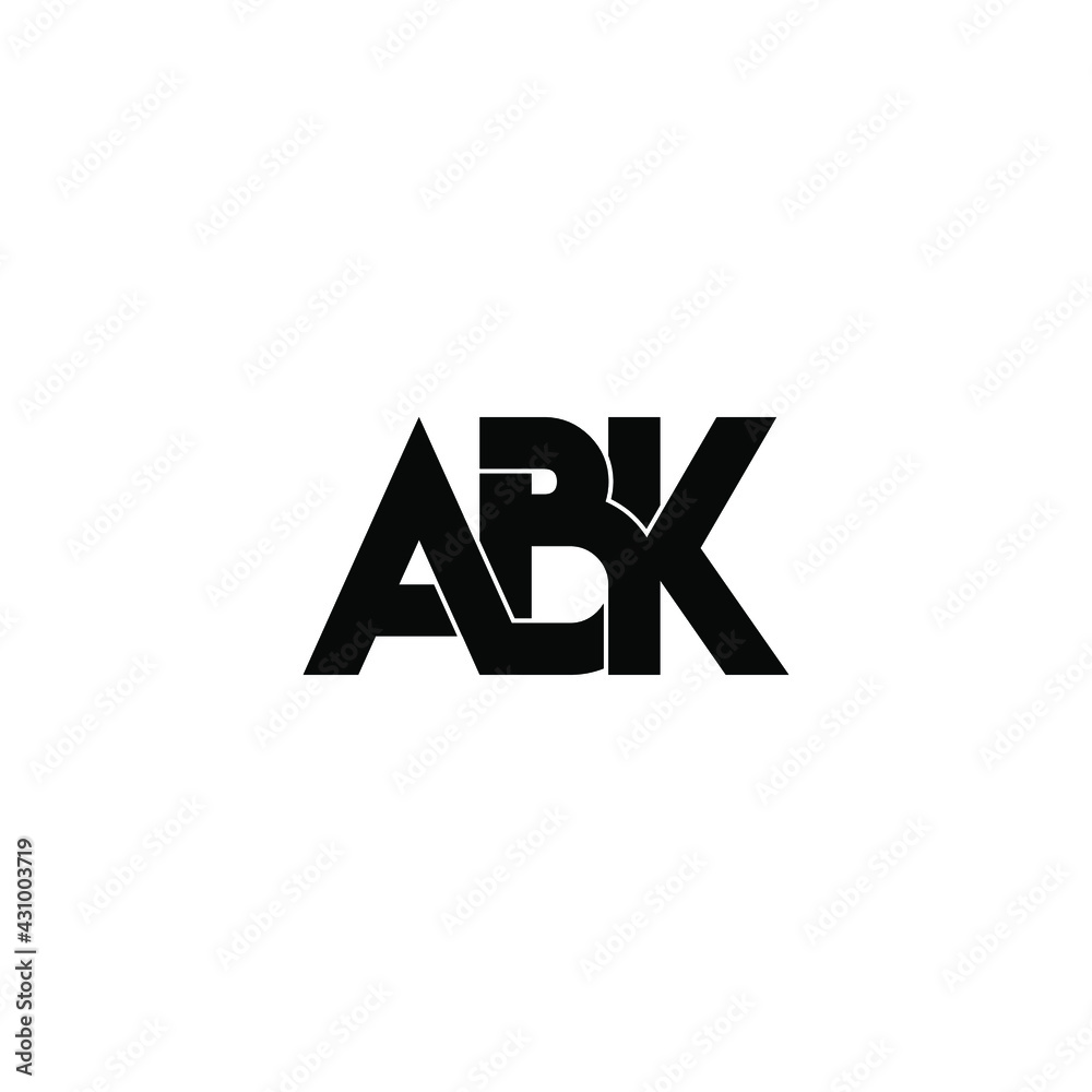 abk letter original monogram logo design Stock Vector | Adobe Stock
