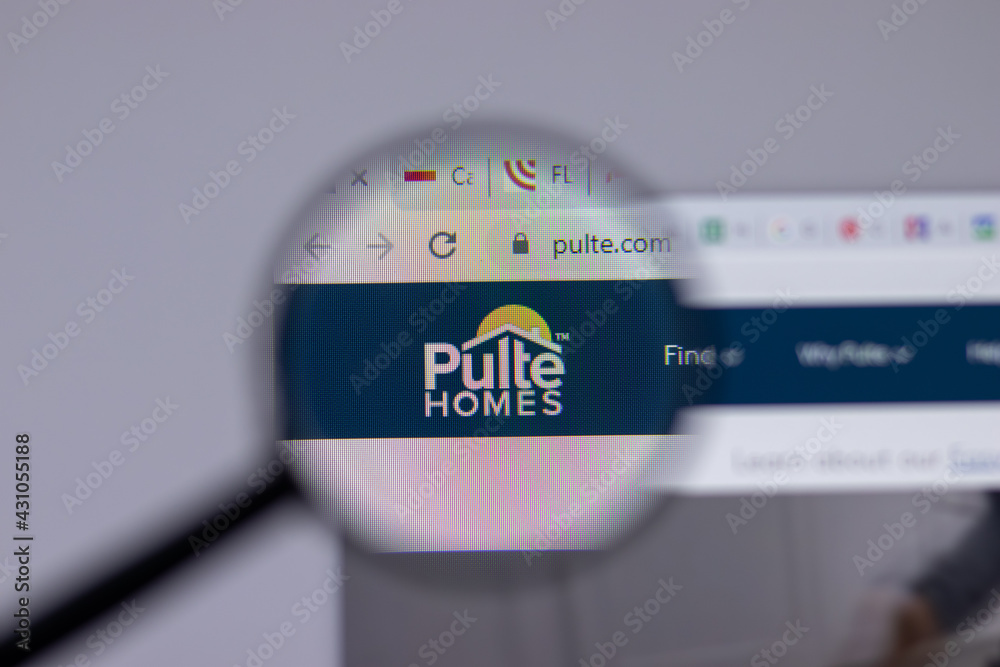 New York, USA - 26 April 2021: PulteGroup Pulte Homes company logo ...