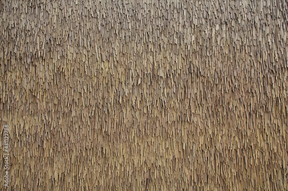 texture of the dry grass roof background Stock Photo | Adobe Stock