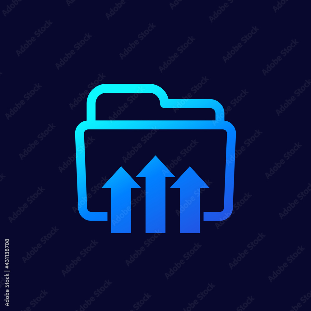 Move to folder icon for web Stock Vector | Adobe Stock