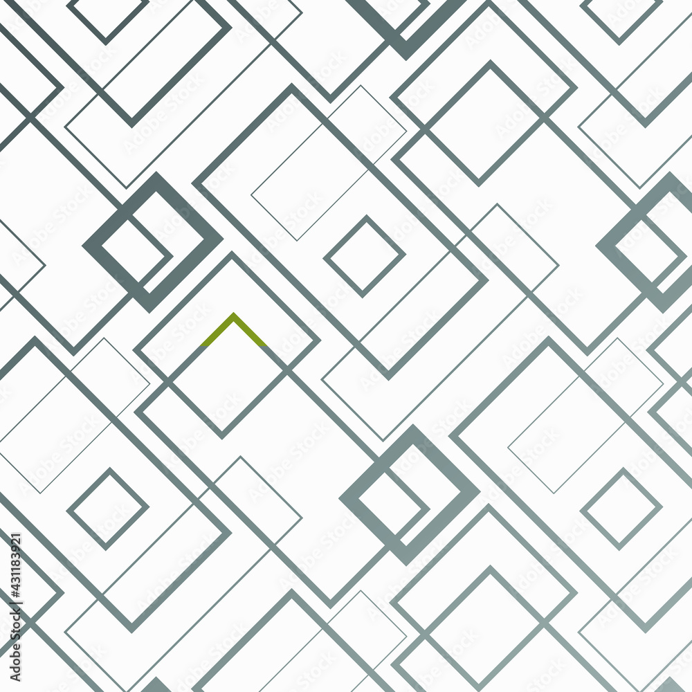 Geometric vector pattern, repeating thin linear square diamond shape and rectangle. Clean design ...
