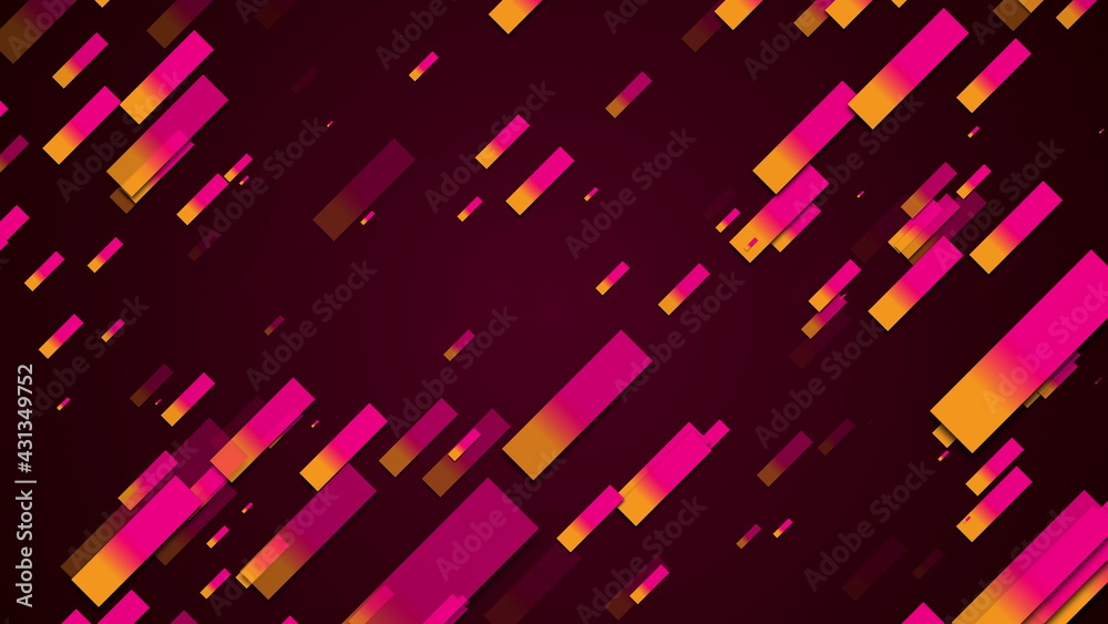 Geometric 3d render lines sweeping in space angle. Dynamic parallel ...