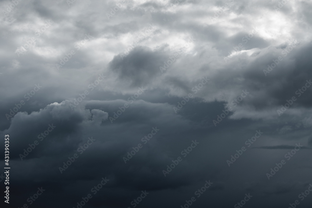 pre-storm sky with a black cloud Stock Photo | Adobe Stock
