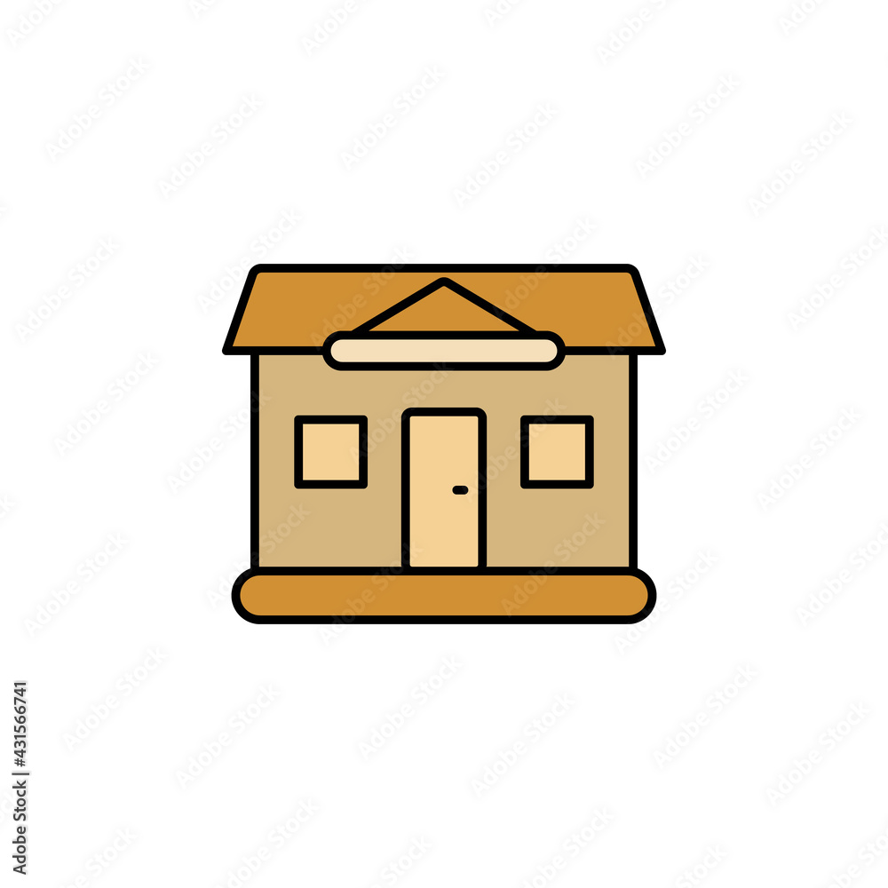building, home icon. Set of buildings illustration icons. Signs ...