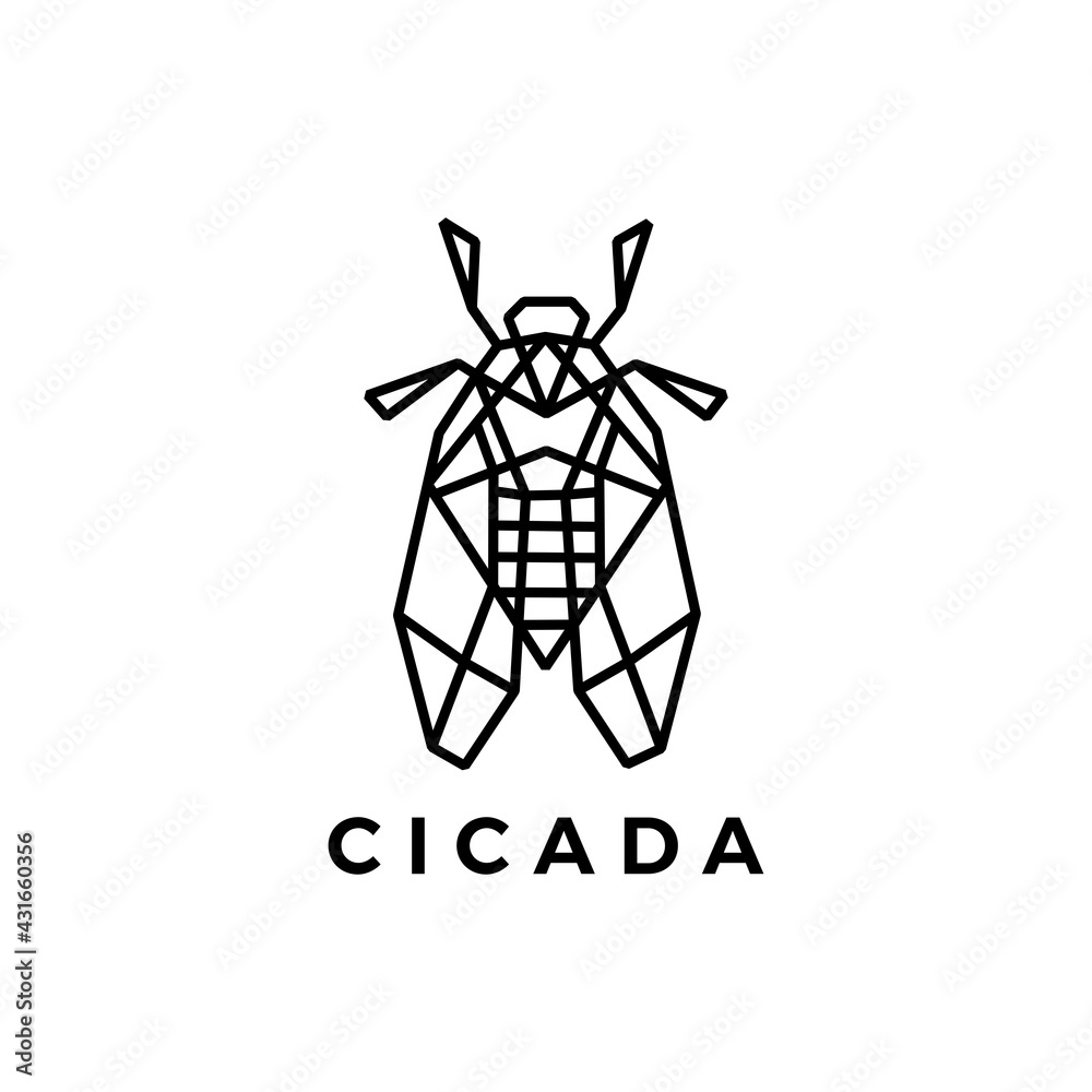 Vector de Stock cicada logo vector icon illustration | Adobe Stock