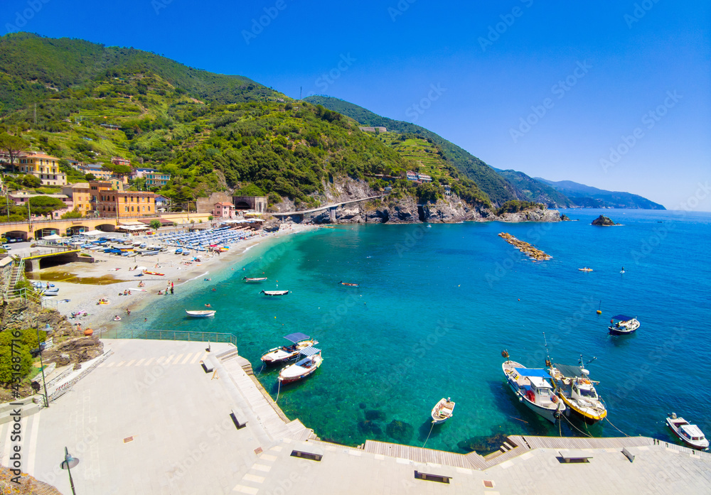 Monterosso al Mare (Italy) - The famous coastline in Liguria region ...